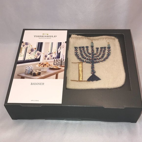 Threshold | Holiday | 8 Nights Of Hanukkah Garland Threshold Banner 6 ...